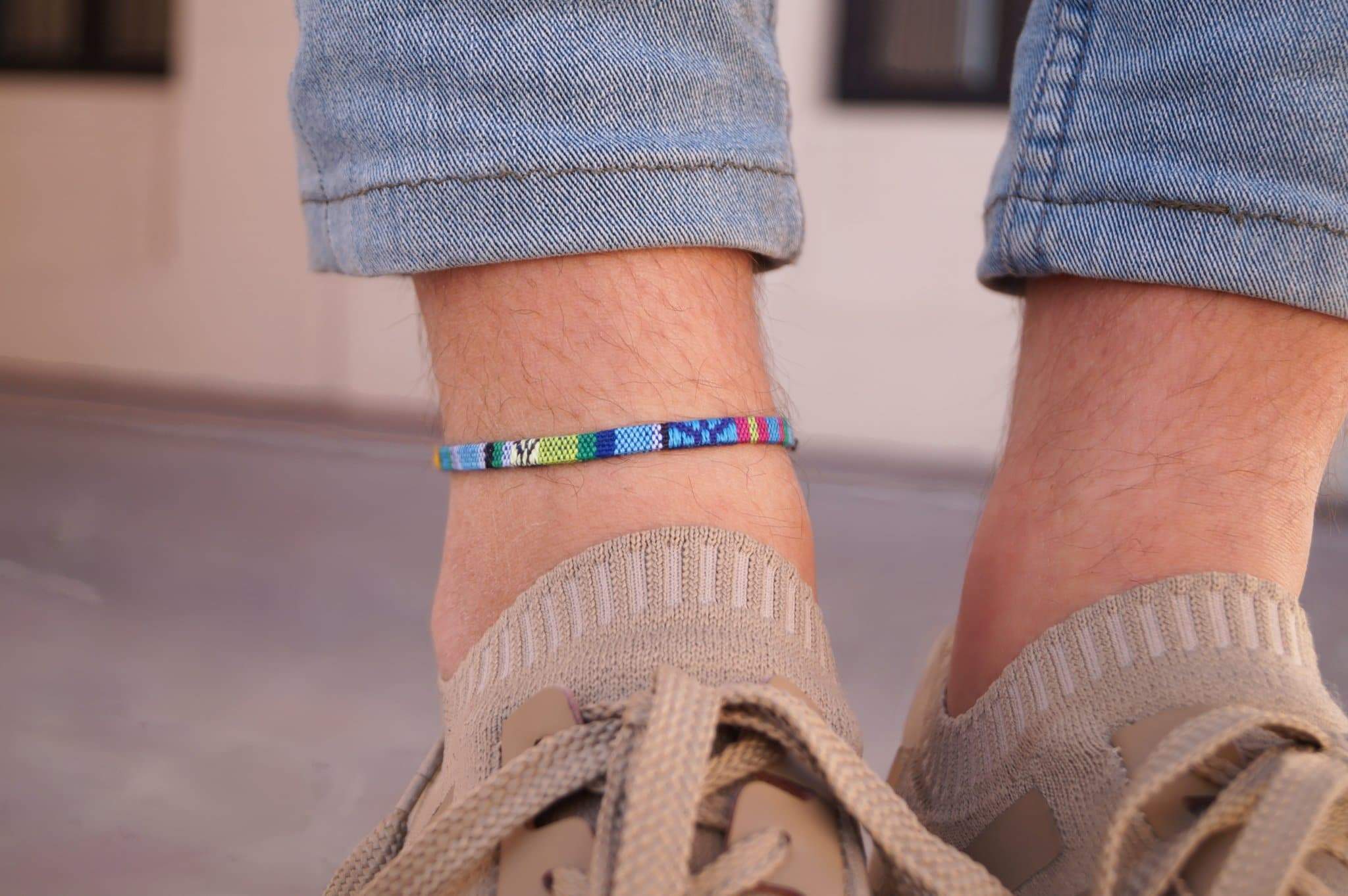 Bali Boho Flat Anklet - Turquoise – Made by Nami EU